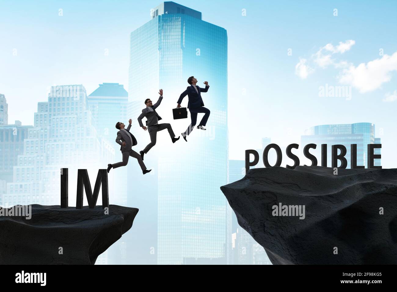 The concept of the impossible becoming possible Stock Photo - Alamy