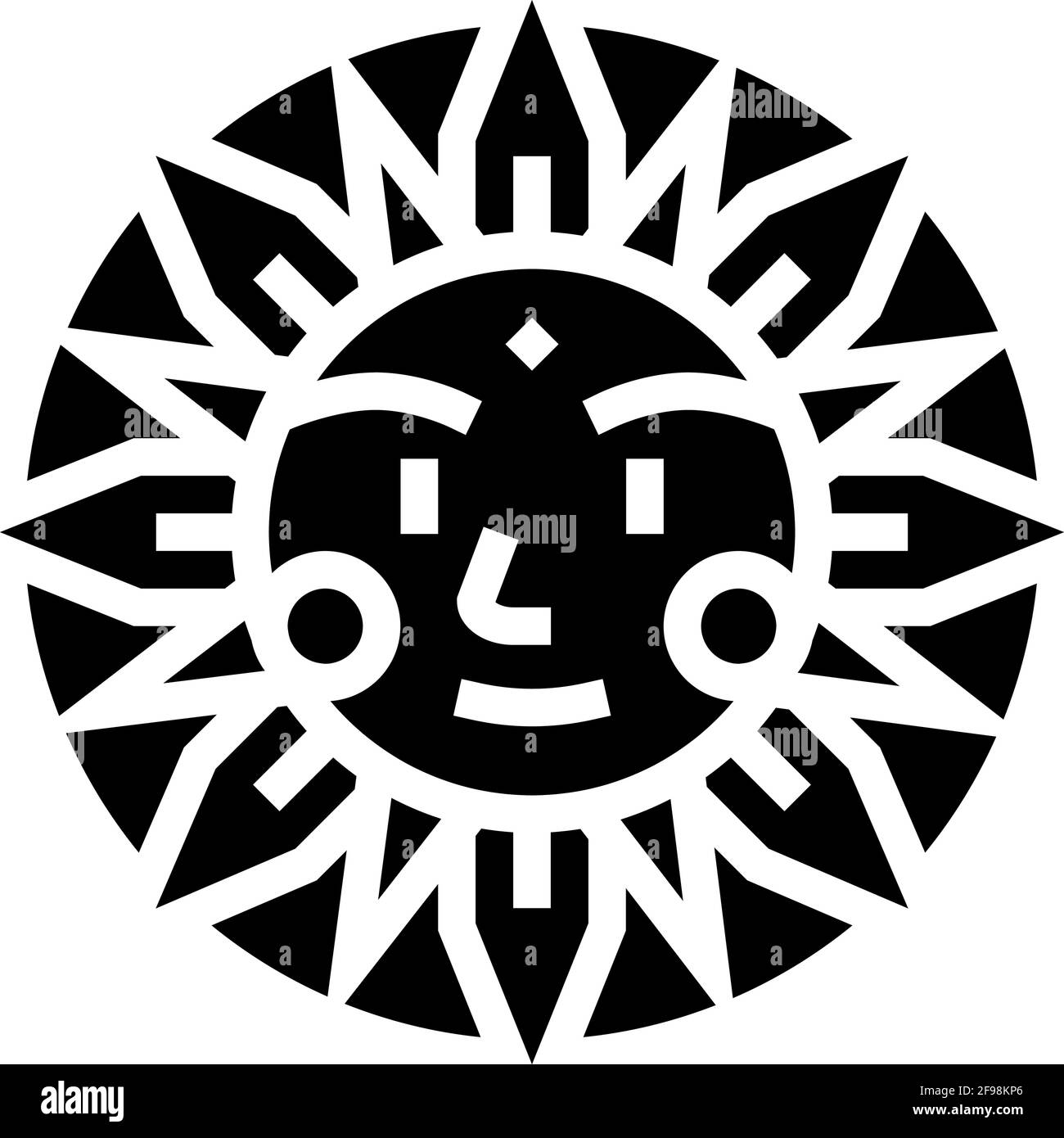 sun occult symbol glyph icon vector illustration Stock Vector Image ...