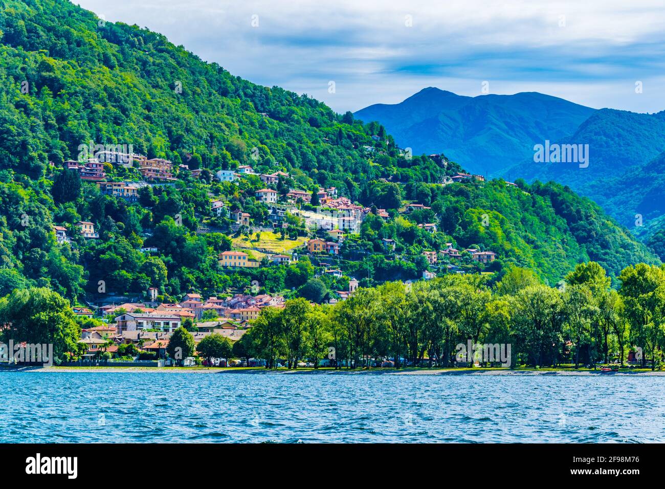 Lakeside view of Maccagno con pino e veddasca, Italy Stock Photo - Alamy