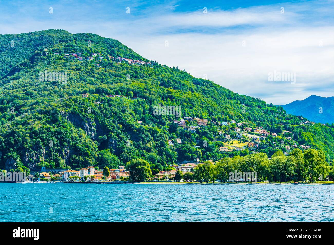 Lakeside view of Maccagno con pino e veddasca, Italy Stock Photo - Alamy