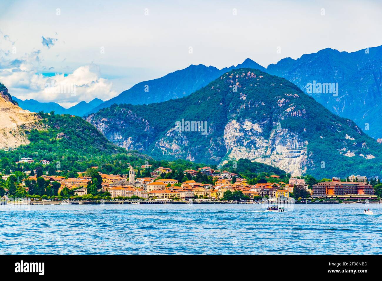 Cityscape of Baveno, Italy Stock Photo - Alamy