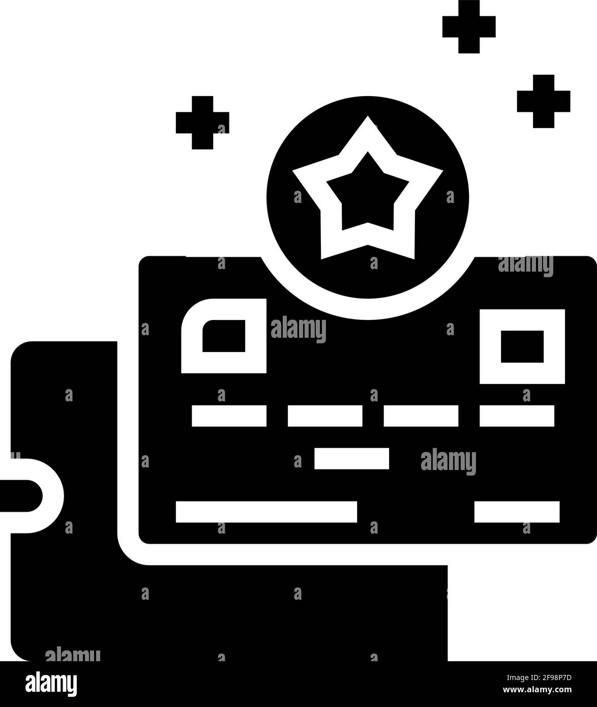 card bonus in wallet glyph icon vector illustration Stock Vector Image ...