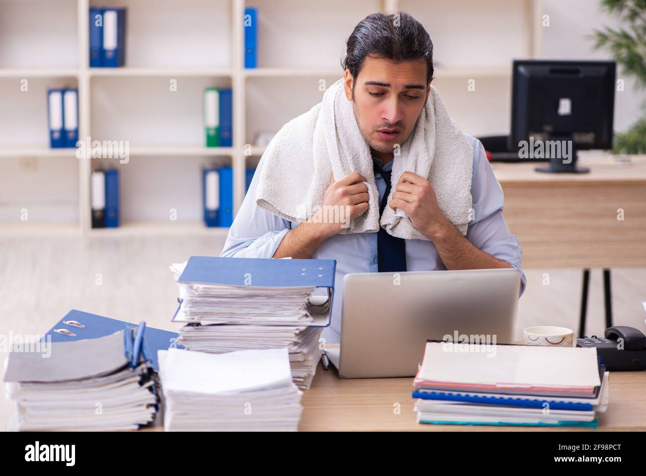 Stressed sweaty tired business hi-res stock photography and images - Alamy