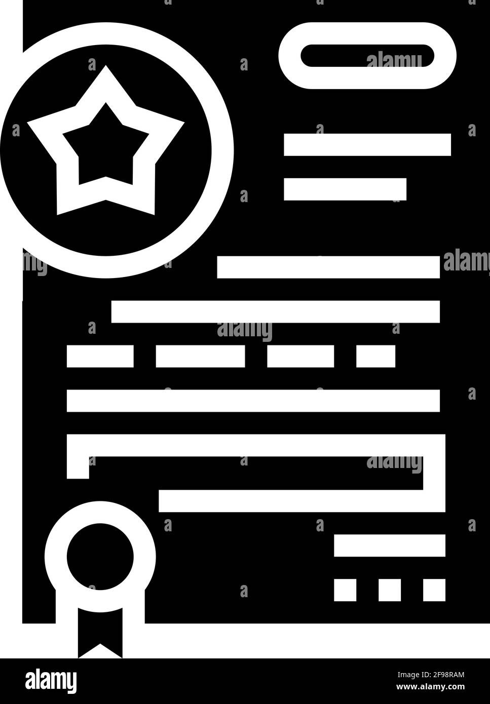 contract bonus glyph icon vector illustration Stock Vector Image & Art ...