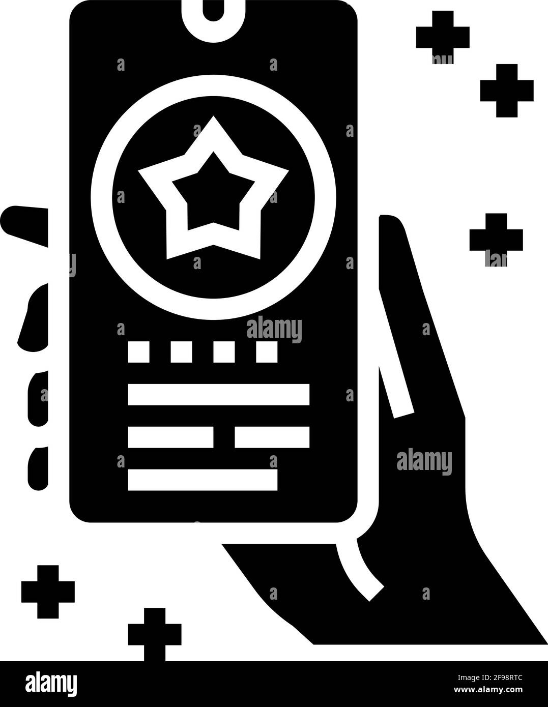 phone application bonus glyph icon vector illustration Stock Vector ...