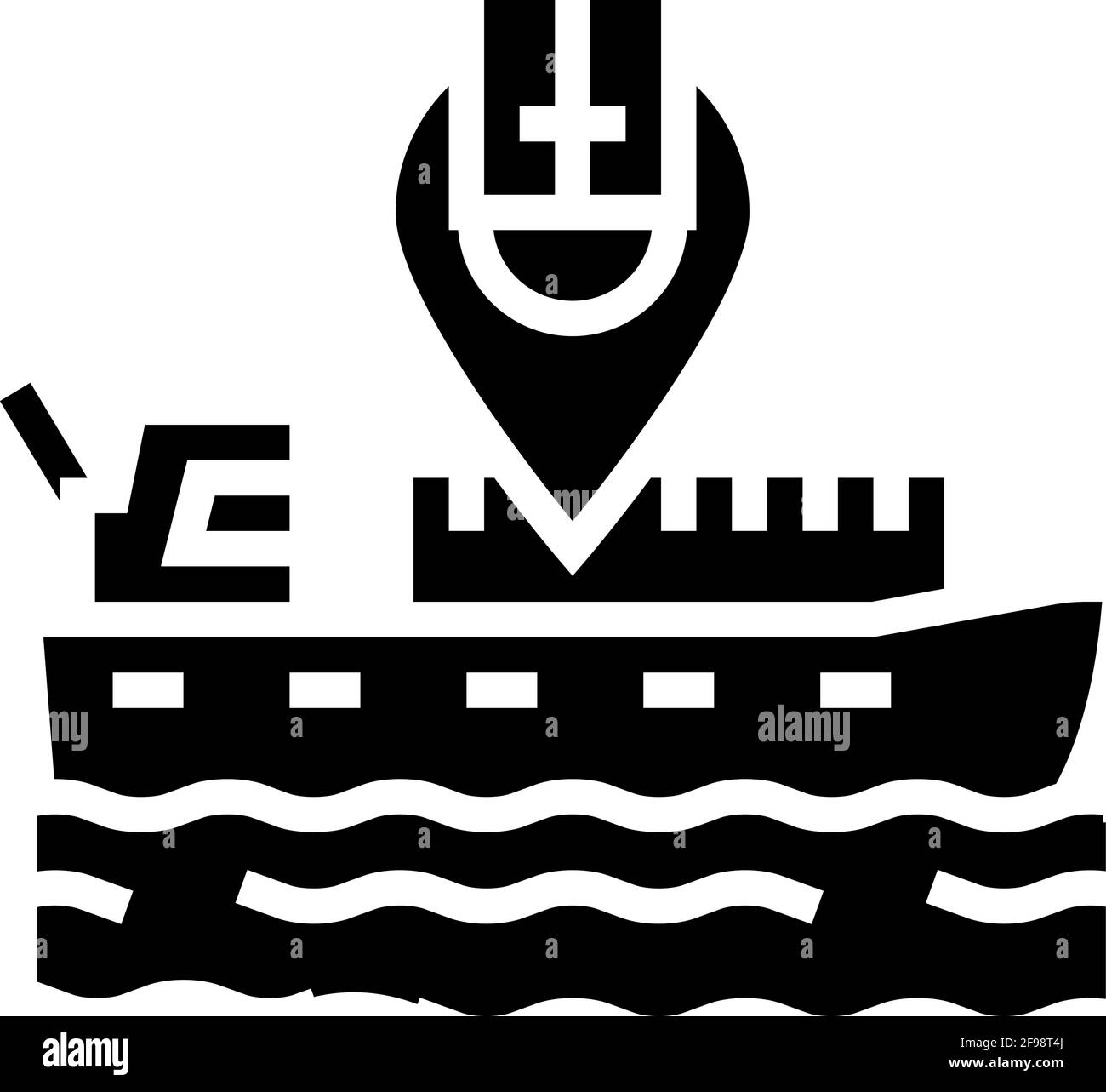 ship location glyph icon vector illustration Stock Vector Image & Art ...