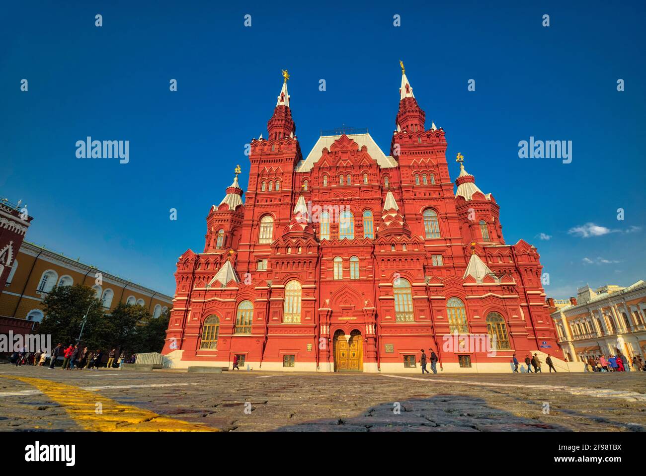 The unmissable red-brick palace with its silver roof, towering opposite ...