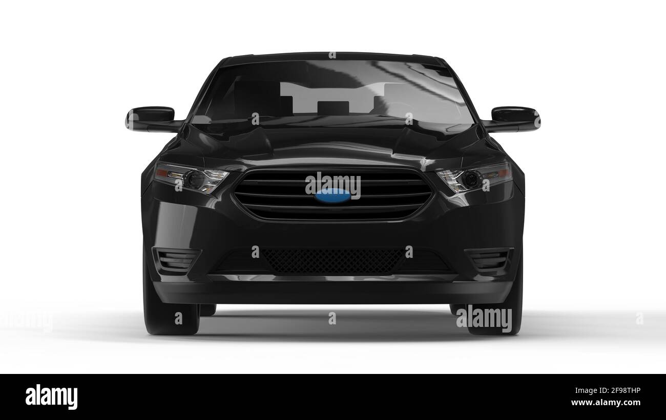 3D rendering of a modern sedan car isolated on a white background Stock ...