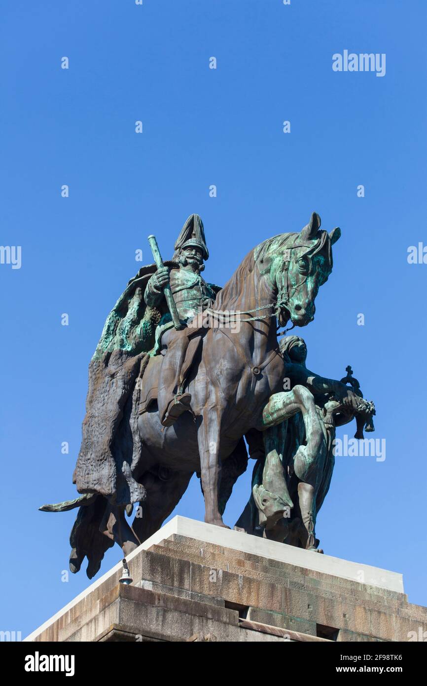Equestrian statue of Kaiser Wilhelm I, Deutsches Eck, Koblenz ...