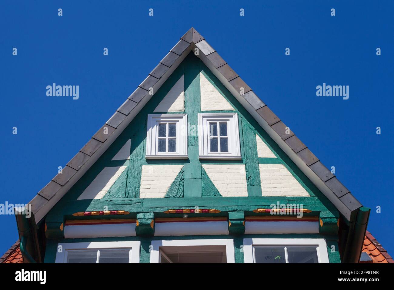Roof gable on a half timbered house hi-res stock photography and images ...