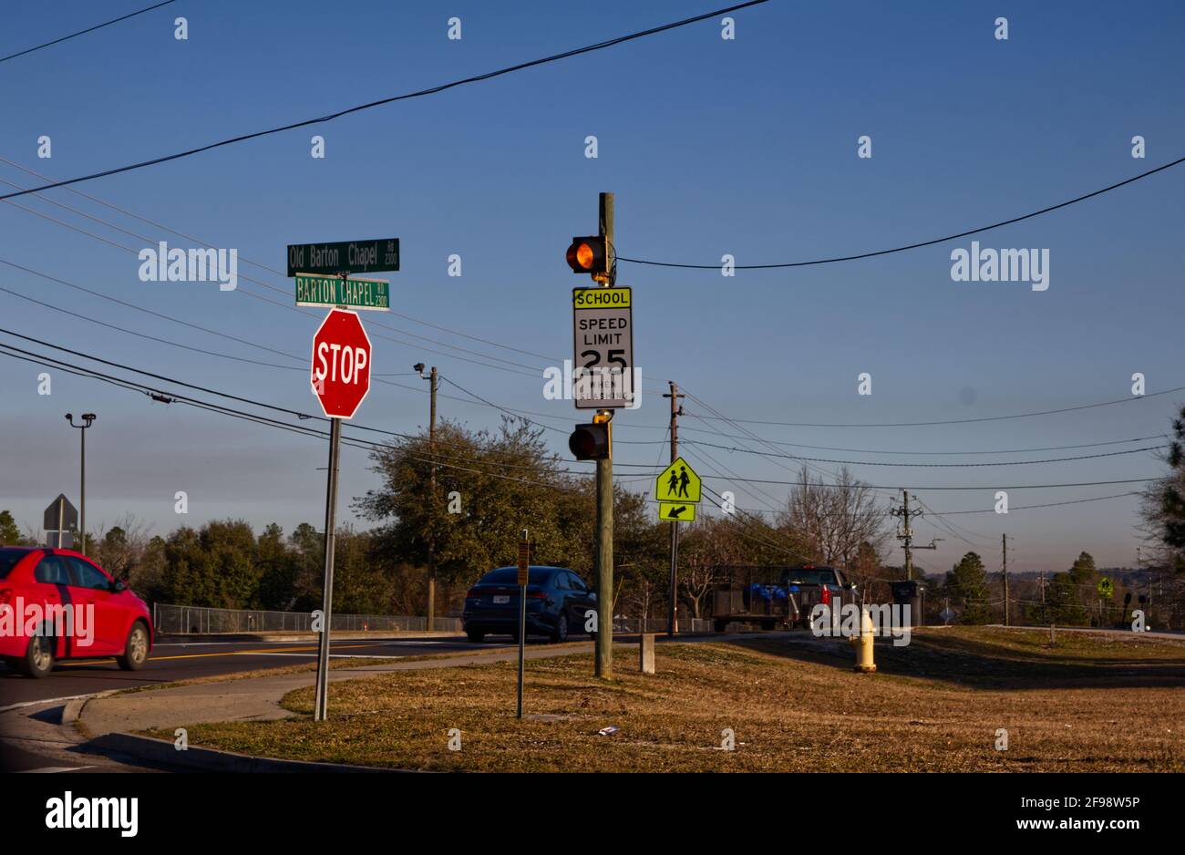 Flashing speed limit sign hi-res stock photography and images - Alamy