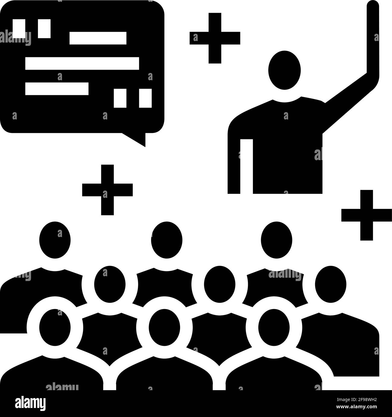 member forum answering on question glyph icon vector illustration Stock ...