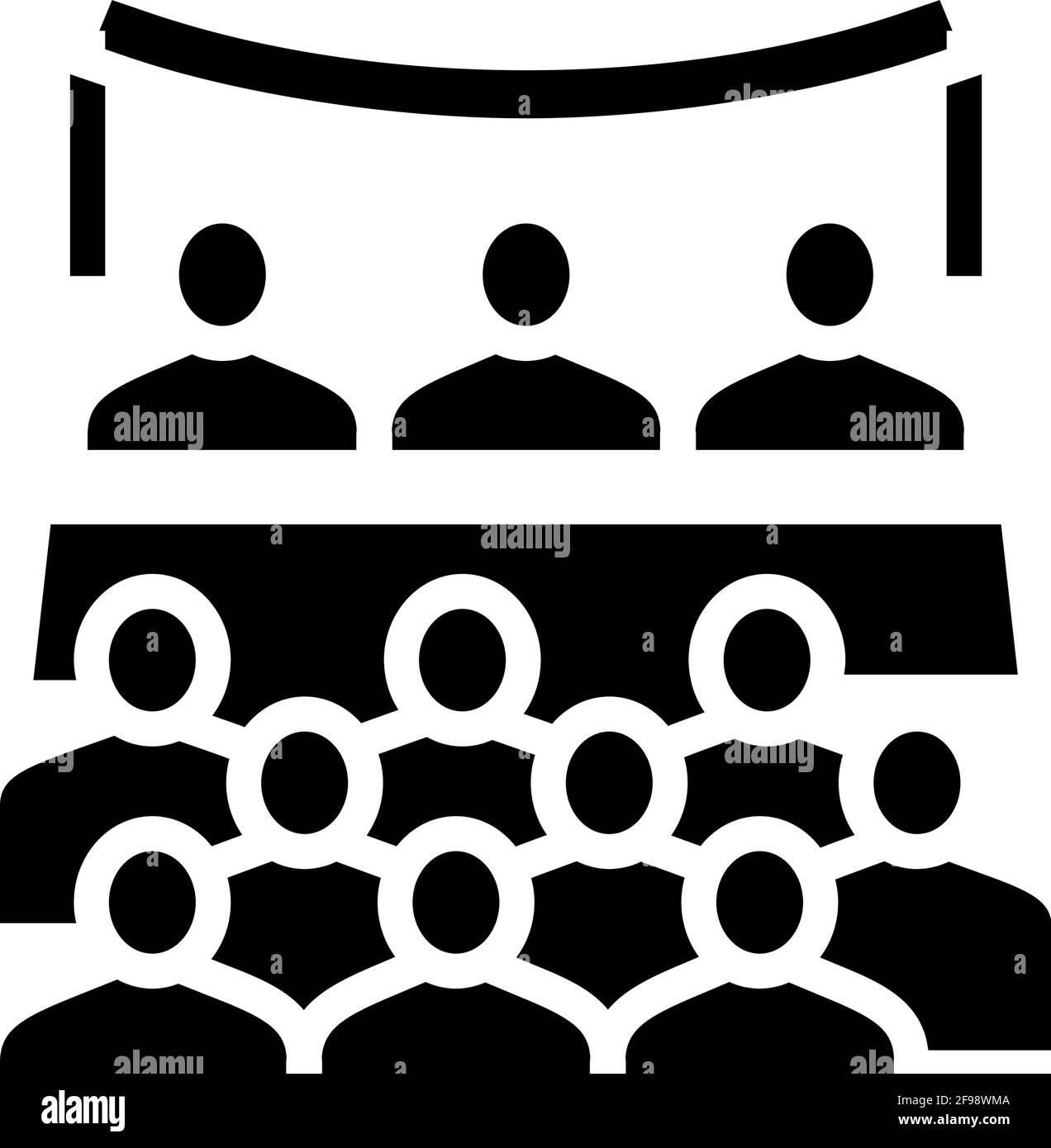 conference forum glyph icon vector illustration Stock Vector Image ...