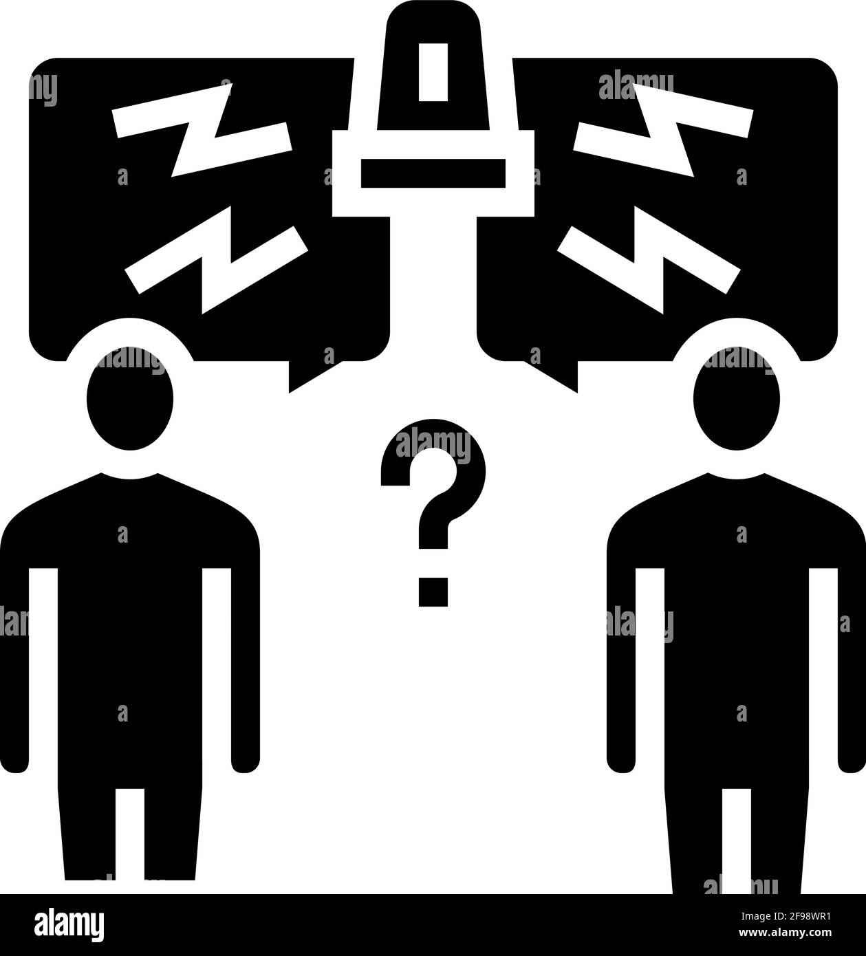 Speech on forum glyph Cut Out Stock Images & Pictures - Alamy