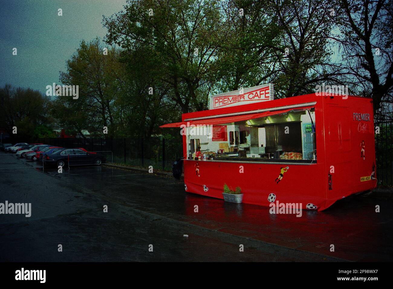 A food stall outside Old Trafford stadium in Manchester, UK Stock Photo ...