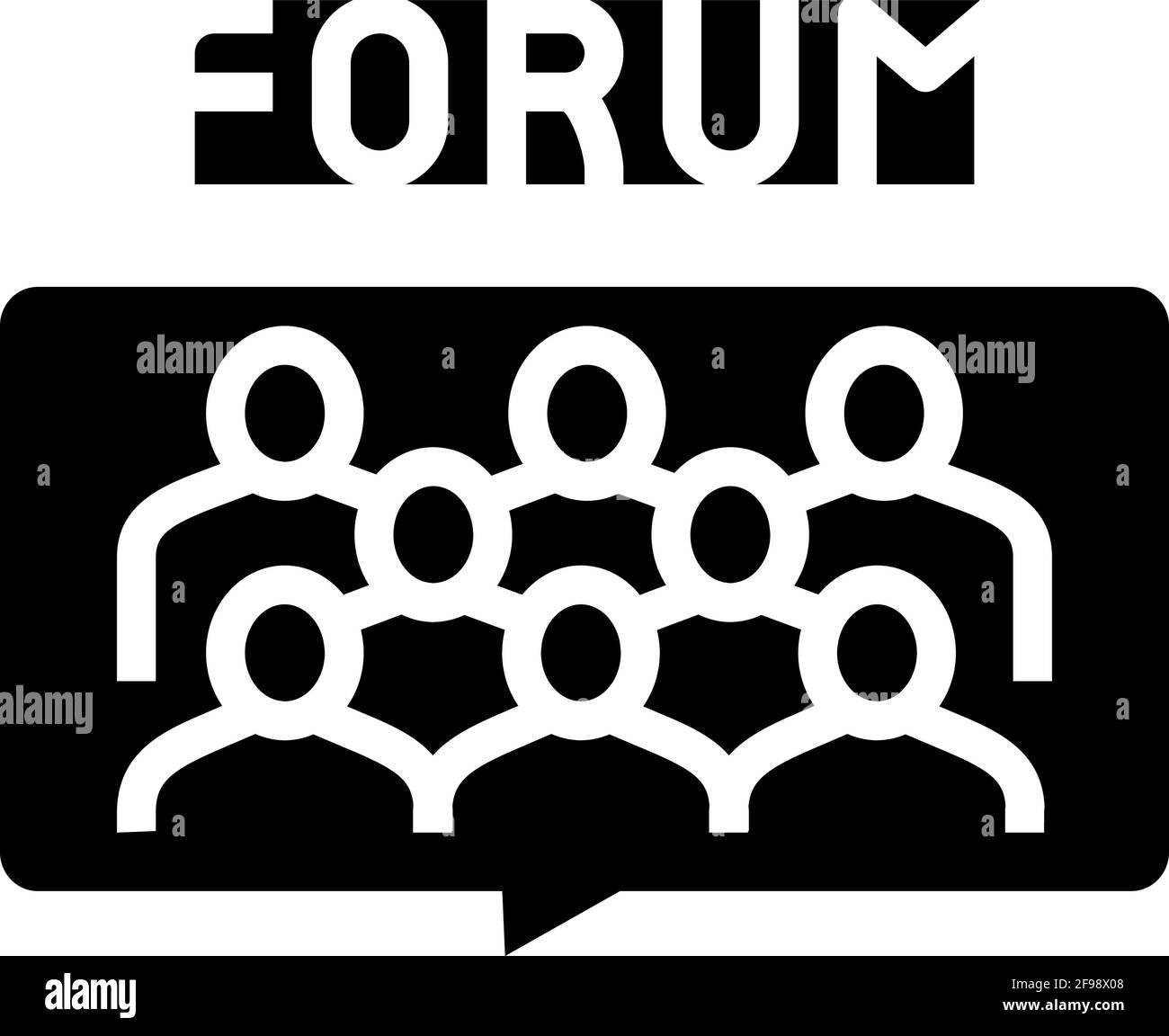 Speech on forum glyph Cut Out Stock Images & Pictures - Alamy
