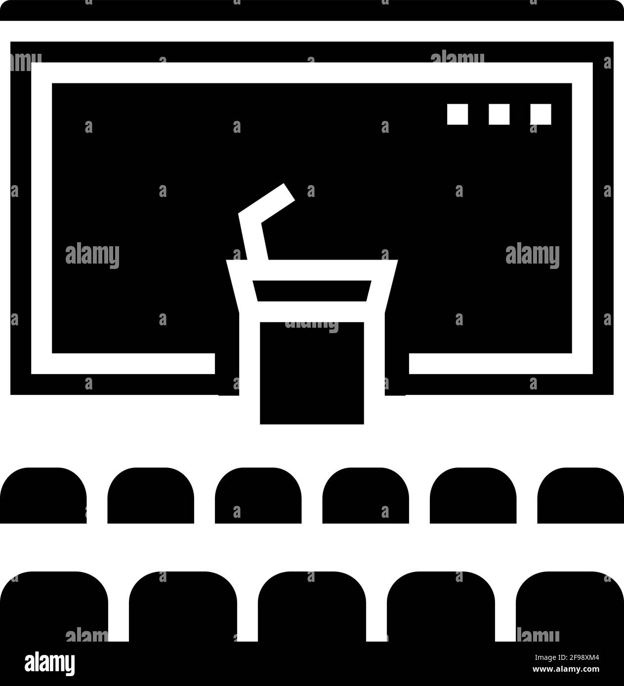 conference hall glyph icon vector illustration Stock Vector Image & Art ...