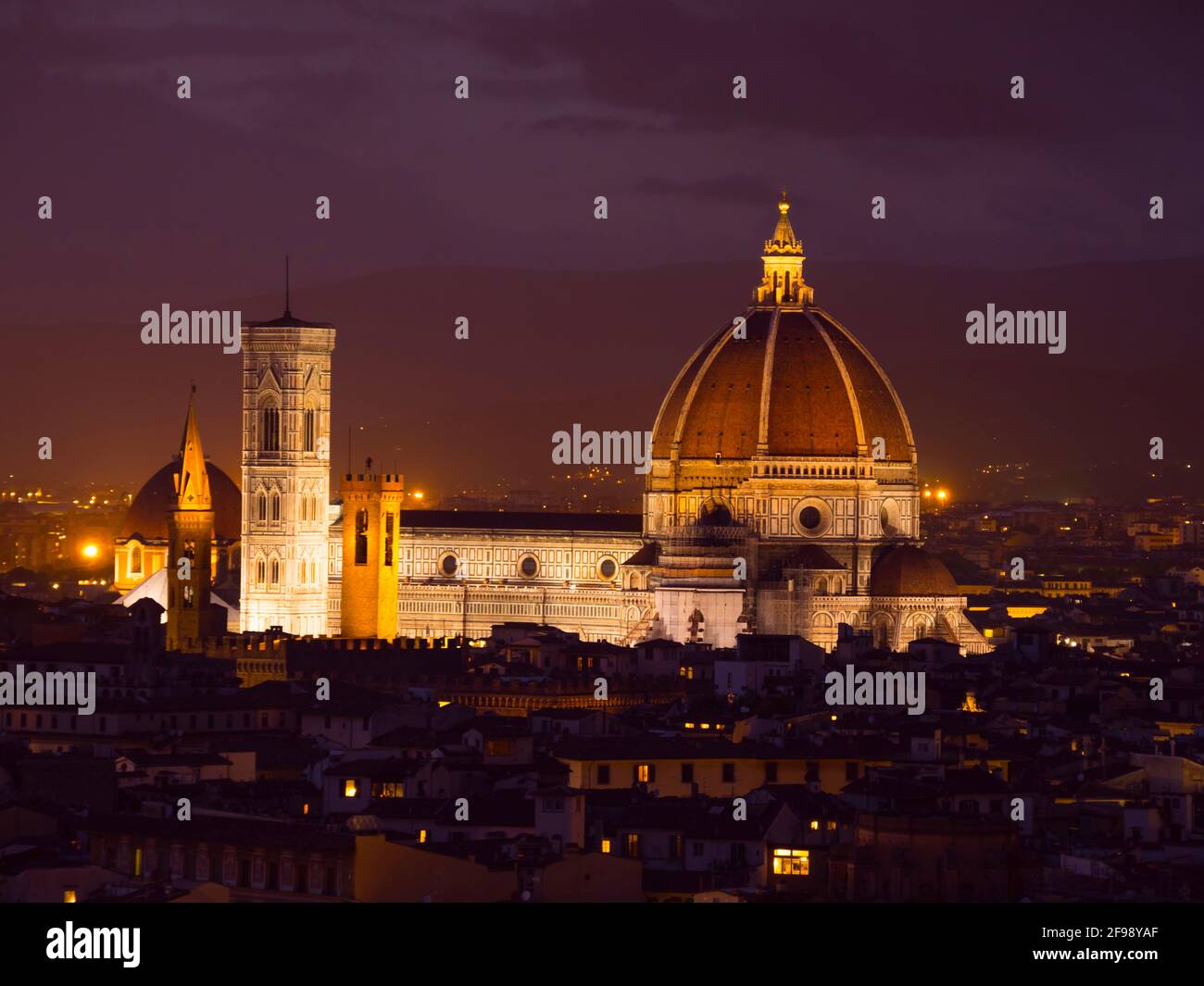 Florence night aerial hi-res stock photography and images - Alamy