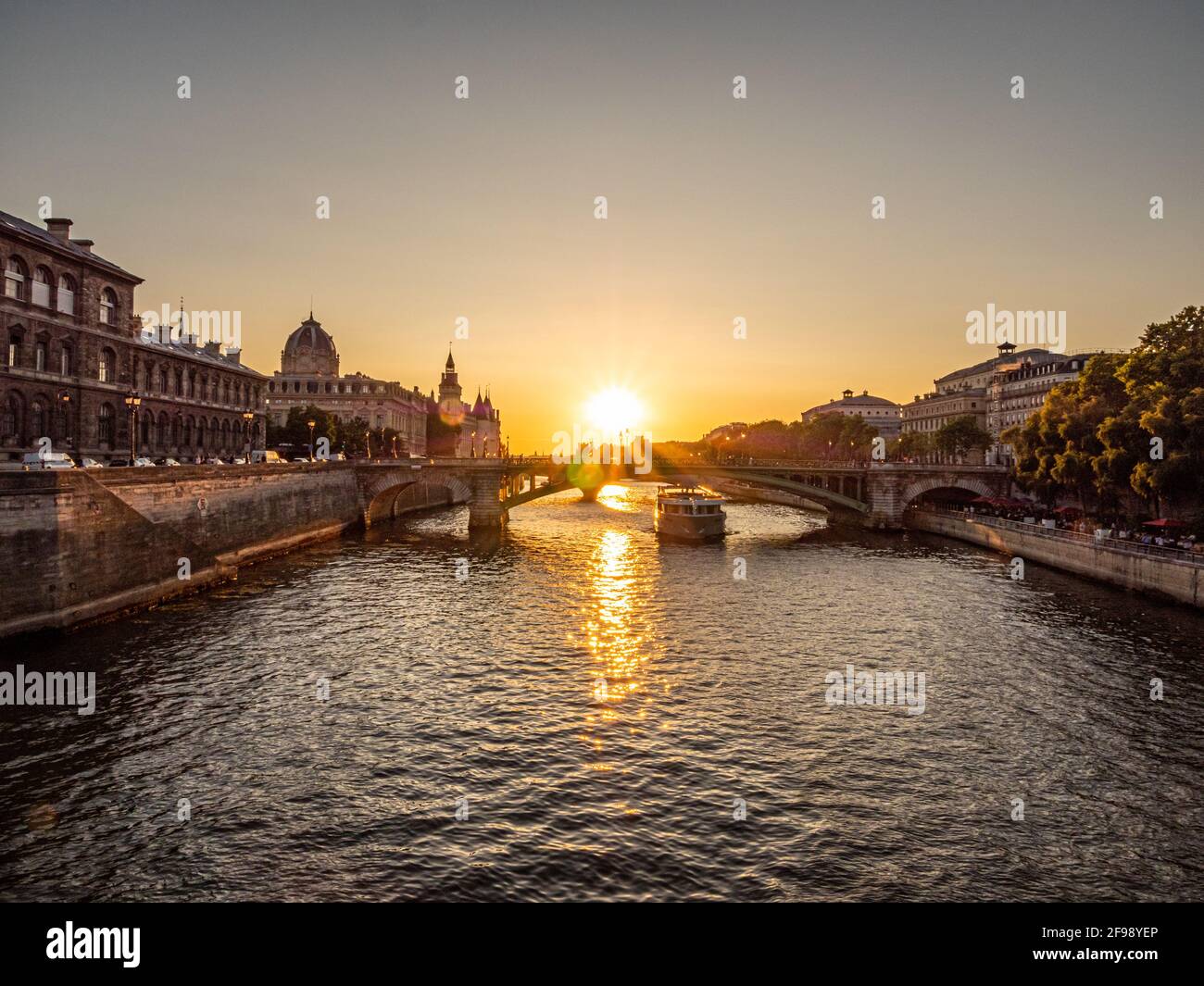 Wonderful sunset over river seine in paris paris street photography hi ...