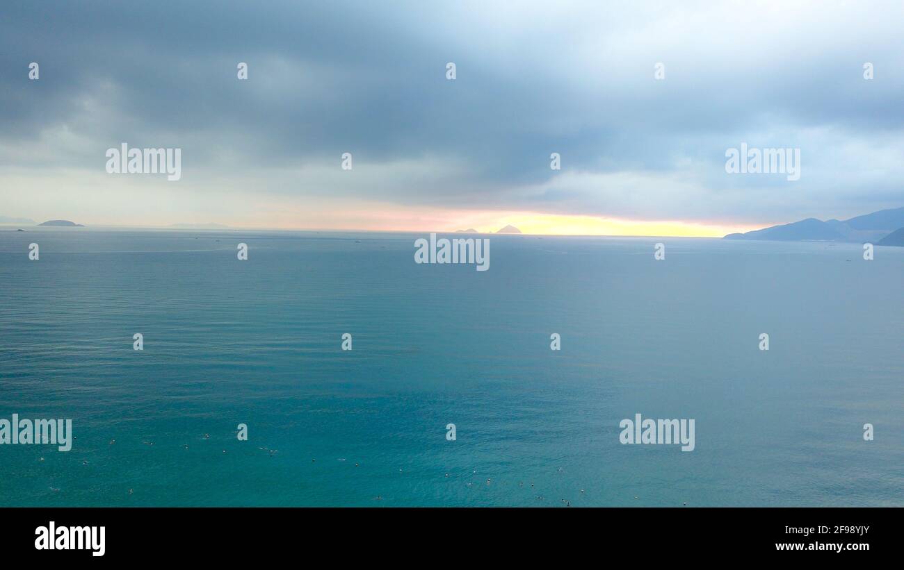 Amazing view of Ocean with mountain far view Stock Photo - Alamy