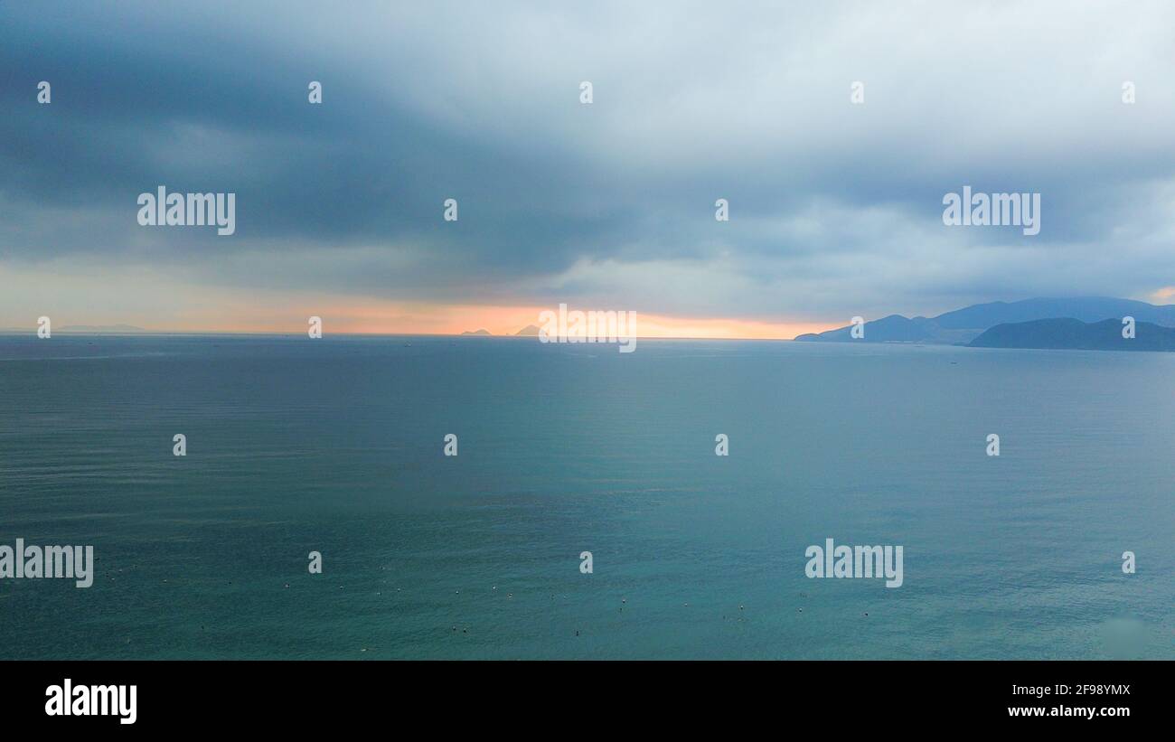 Amazing view of Ocean with mountain far view Stock Photo - Alamy