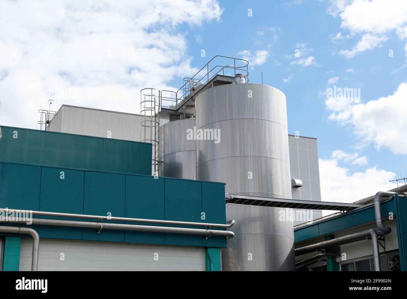HAMILTON, NEW ZEALAND - Mar 21, 2021: View of Fonterra Hautapu milk and ...