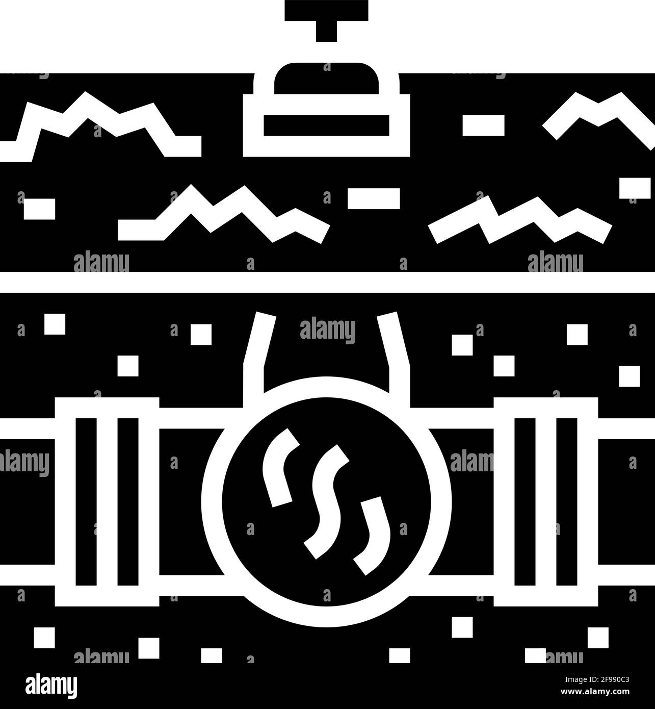 gas communication land glyph icon vector illustration Stock Vector ...