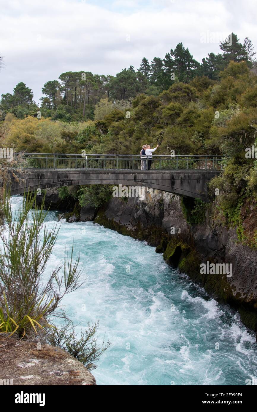 Waikato river huka falls and bridge hi-res stock photography and images ...