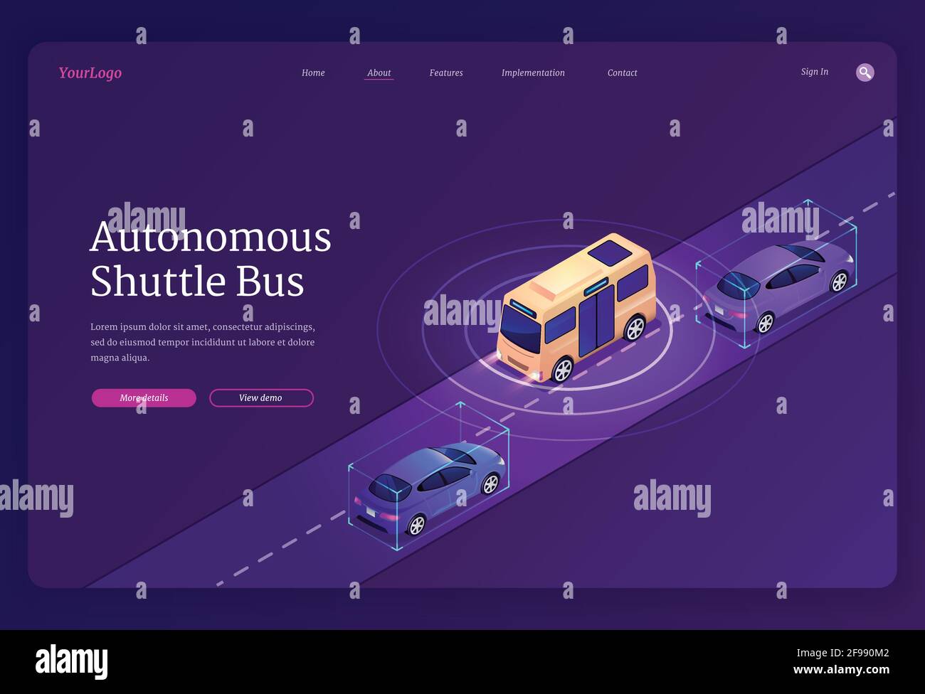 Electric Driverless Shuttle Bus High Resolution Stock Photography and ...