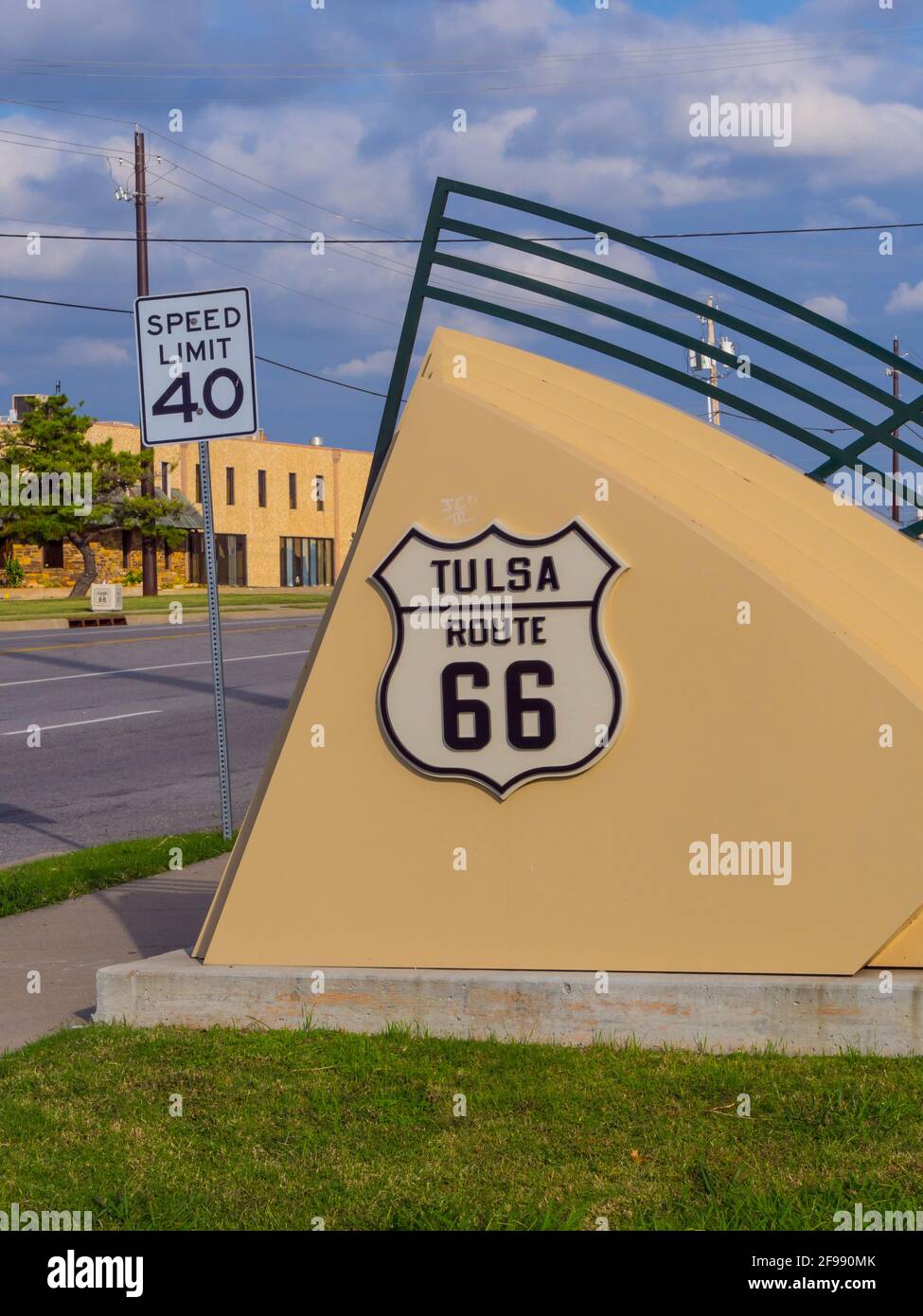 Famous Route 66 sign in Tulsa Oklahoma - USA 2017 Stock Photo - Alamy