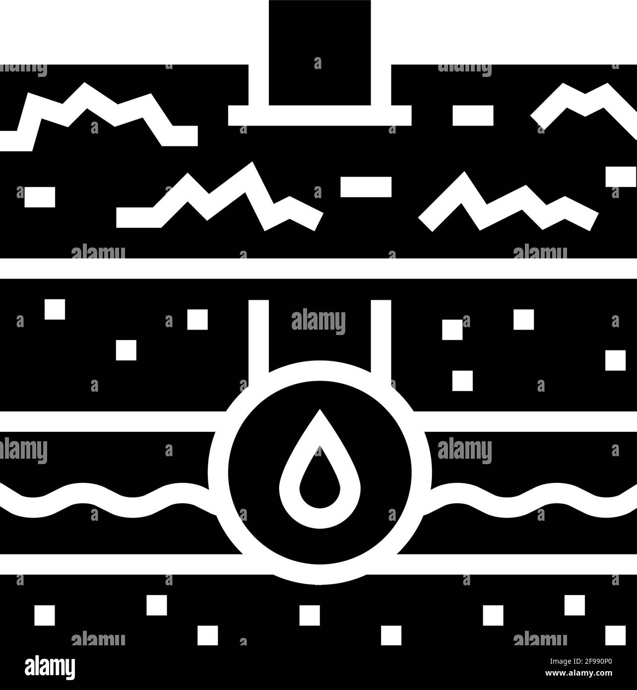 water communication land glyph icon vector illustration Stock Vector ...