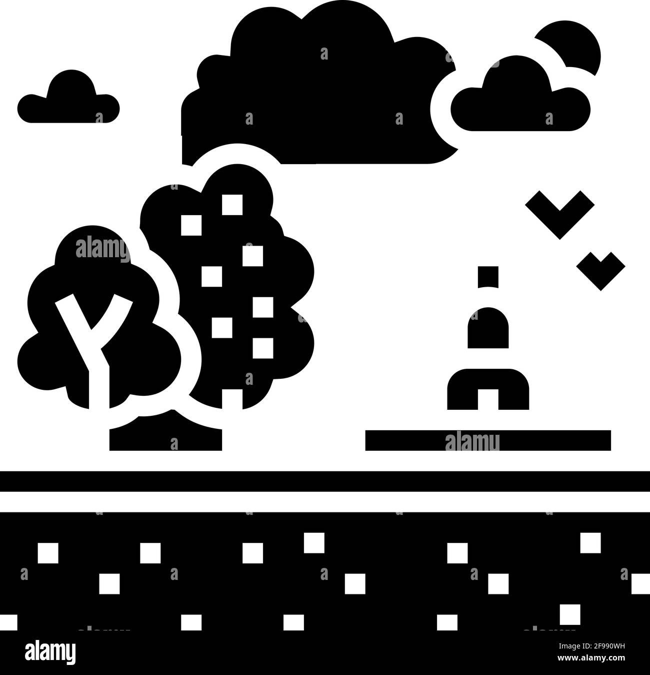 recreational land glyph icon vector illustration Stock Vector Image ...