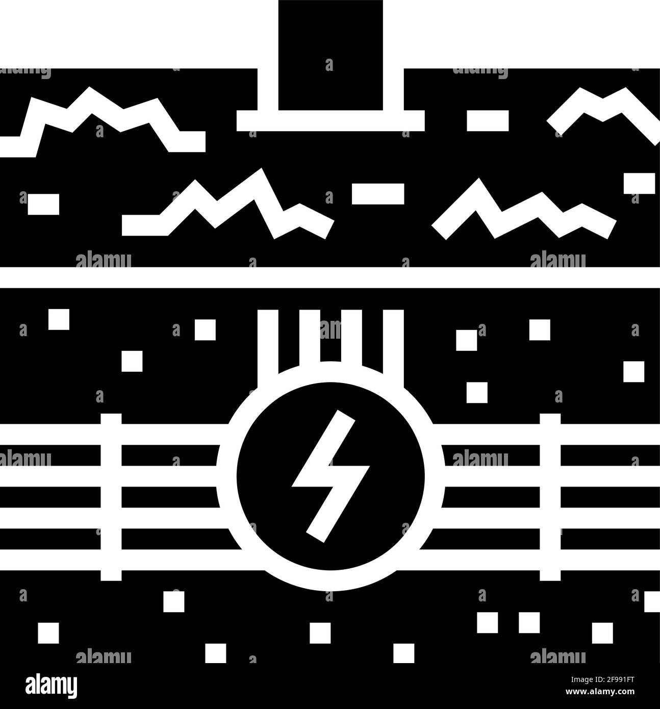 electricity communication land glyph icon vector illustration Stock ...