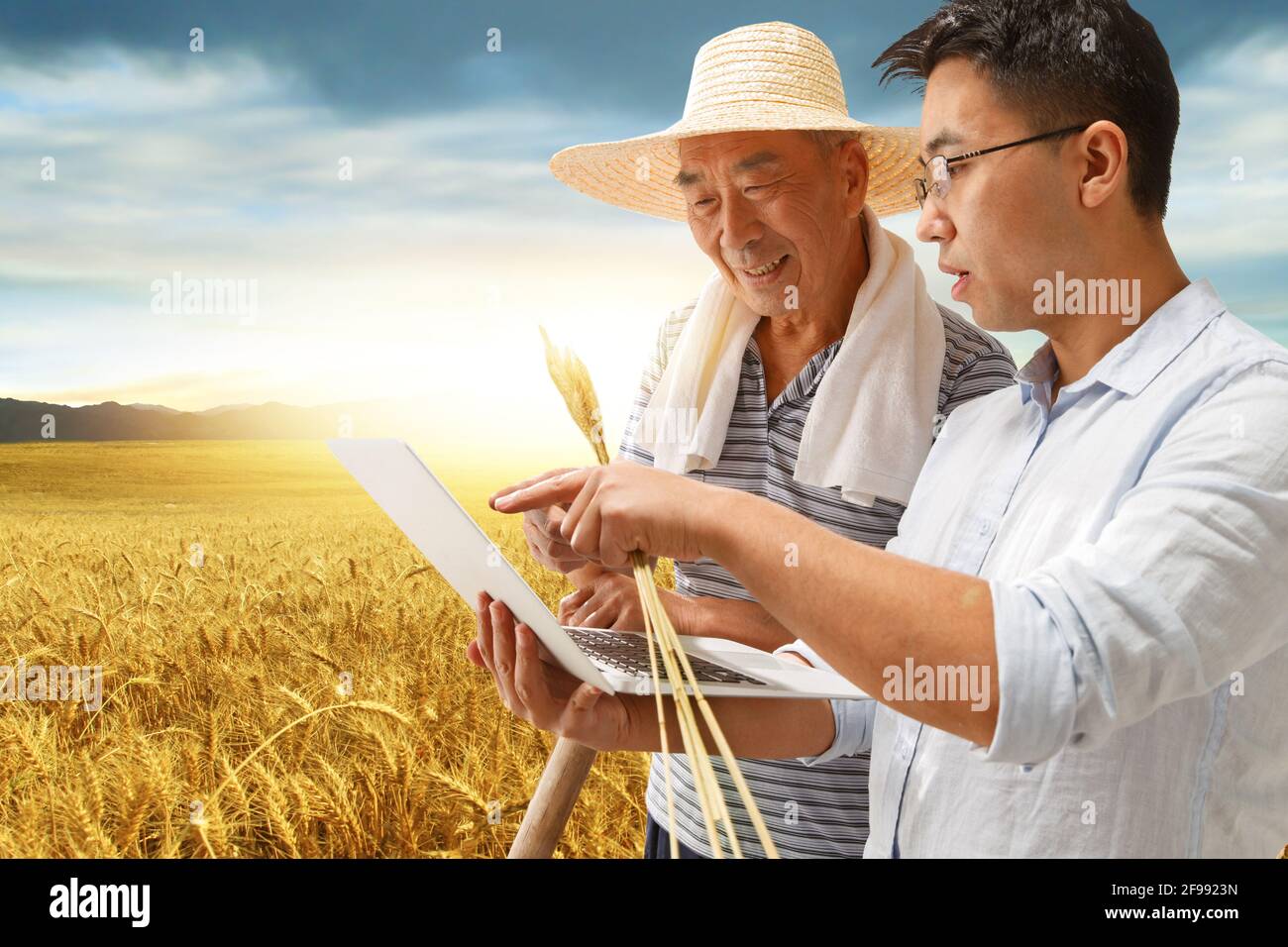 Communication technology researchers and farmers Stock Photo - Alamy