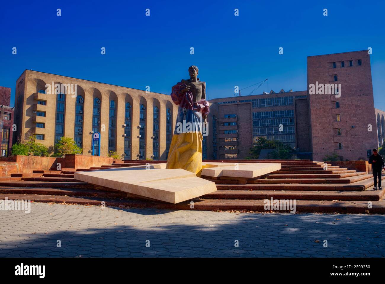 Statue of the founder of the First Republic of Armenia, Aram Manukyan ...