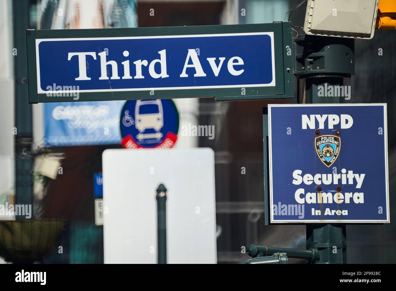 NYPD Security camera on 42 street and 3rd avenue Stock Photo - Alamy