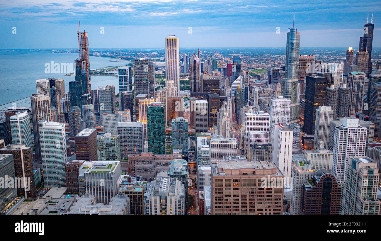 Aerial view of chicago hi-res stock photography and images - Alamy
