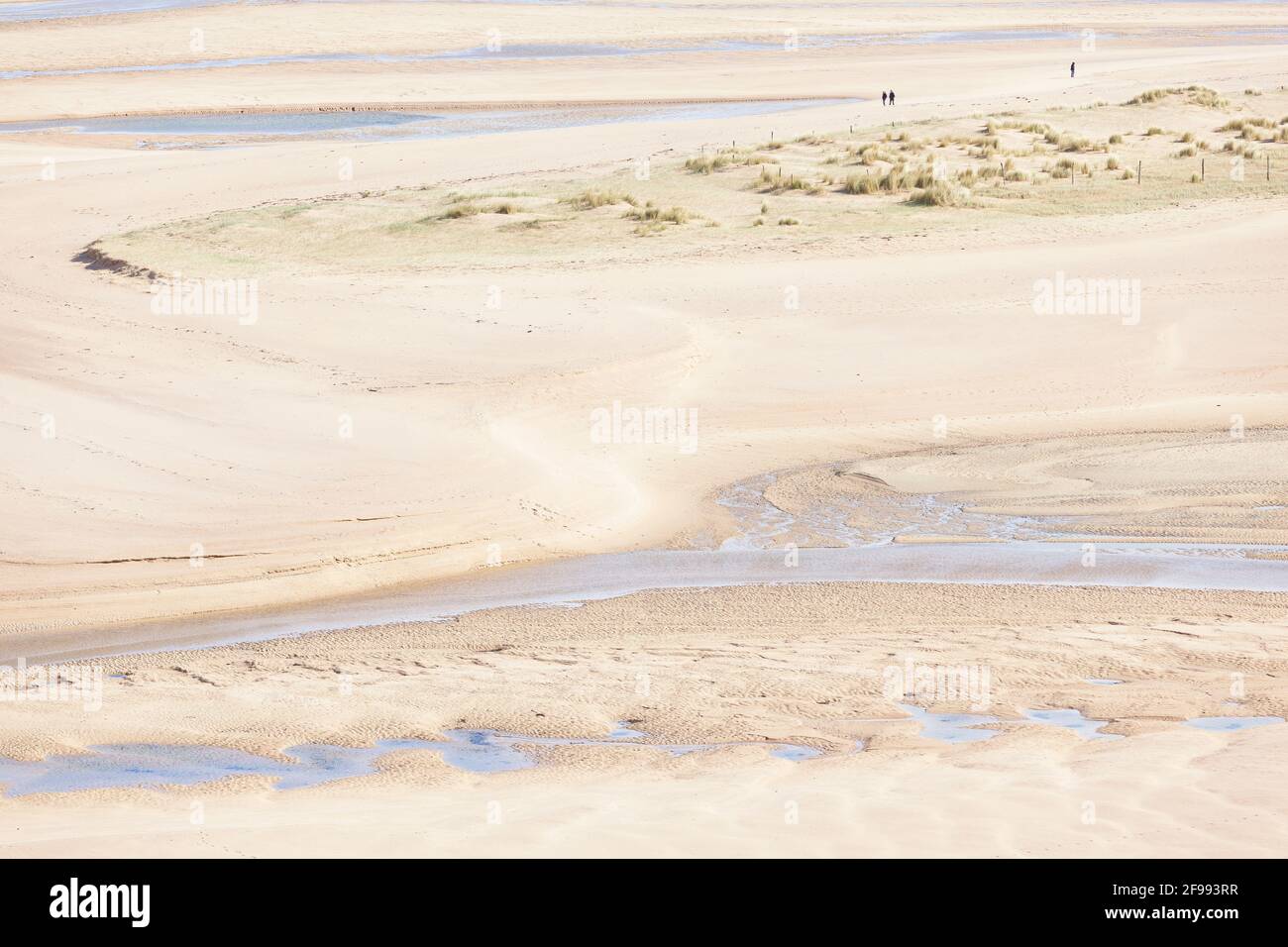 At low tide, the sand structures appear like an abstract work of art in ...
