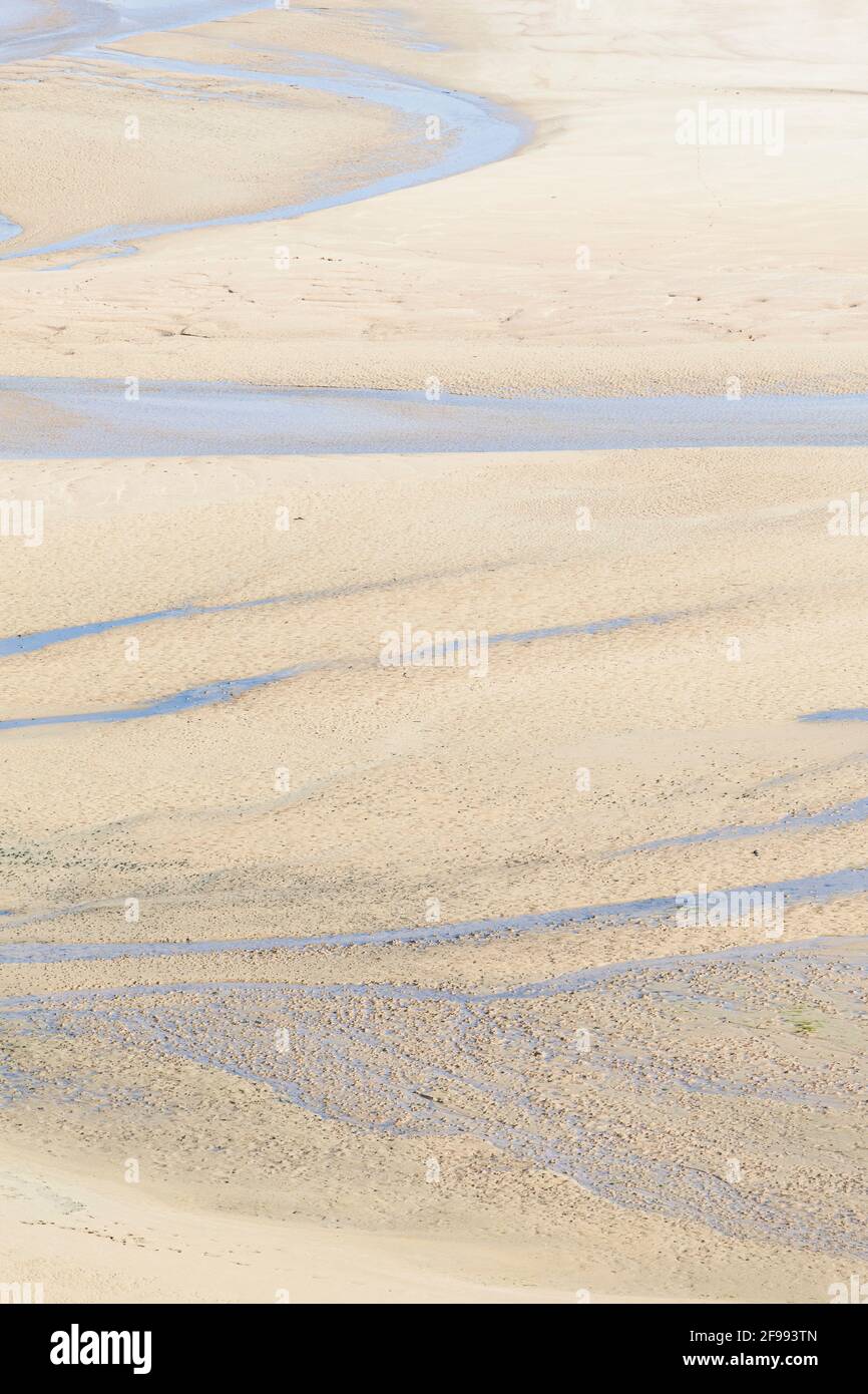 At low tide, the sand structures appear like an abstract work of art in ...