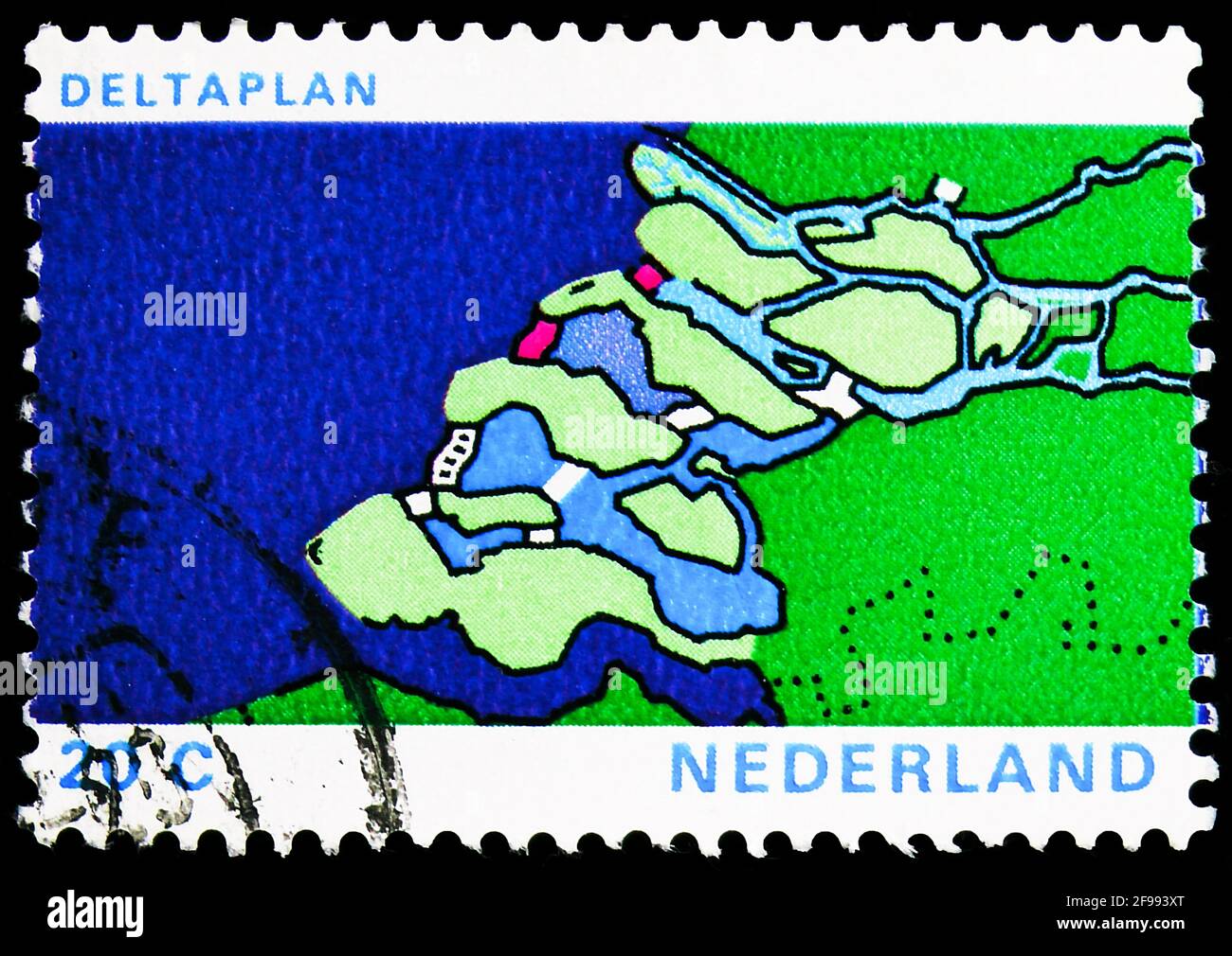 MOSCOW, RUSSIA - NOVEMBER 4, 2019: Postage stamp printed in Netherlands ...