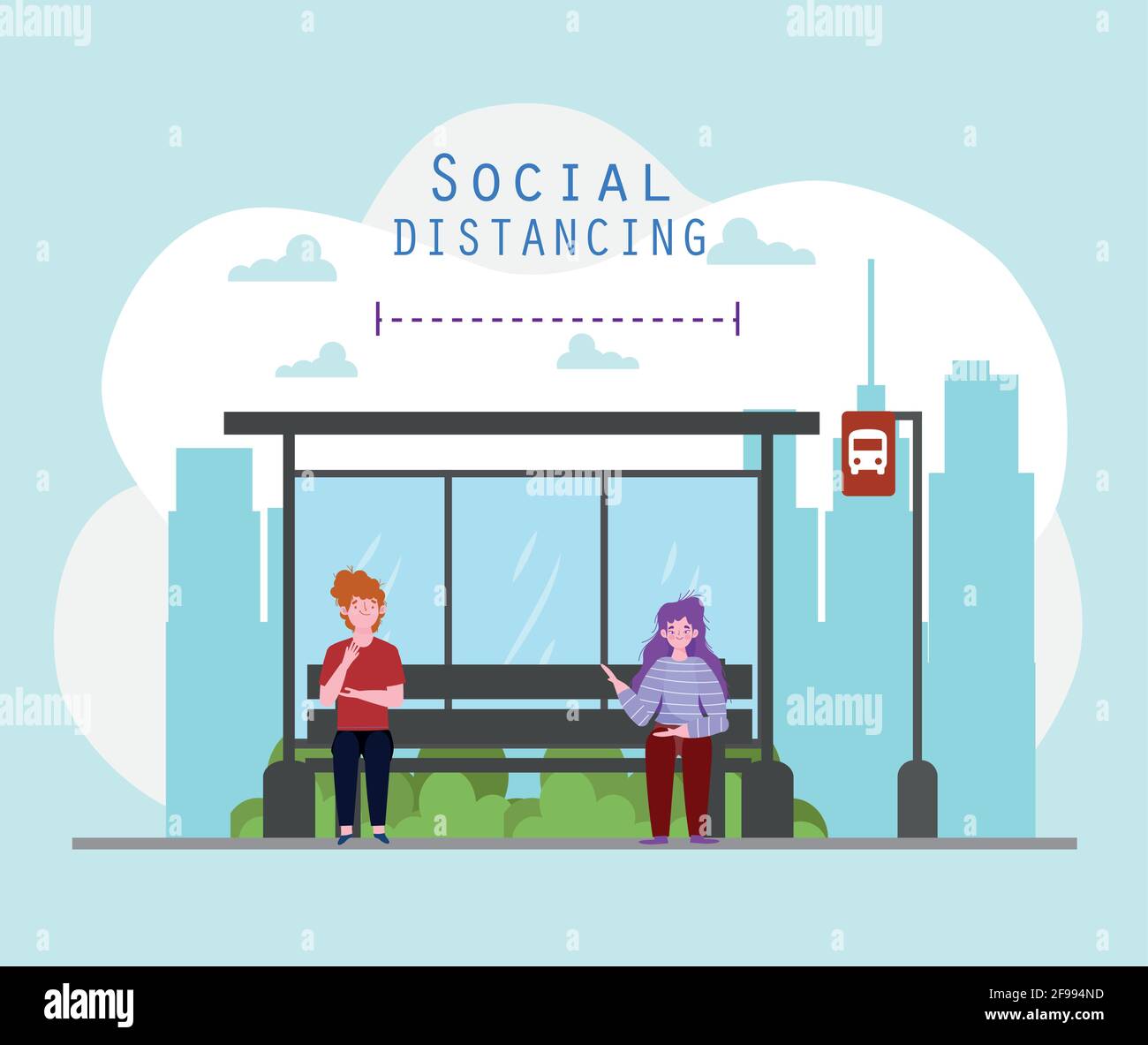 Bus social distancing Stock Vector Images - Alamy