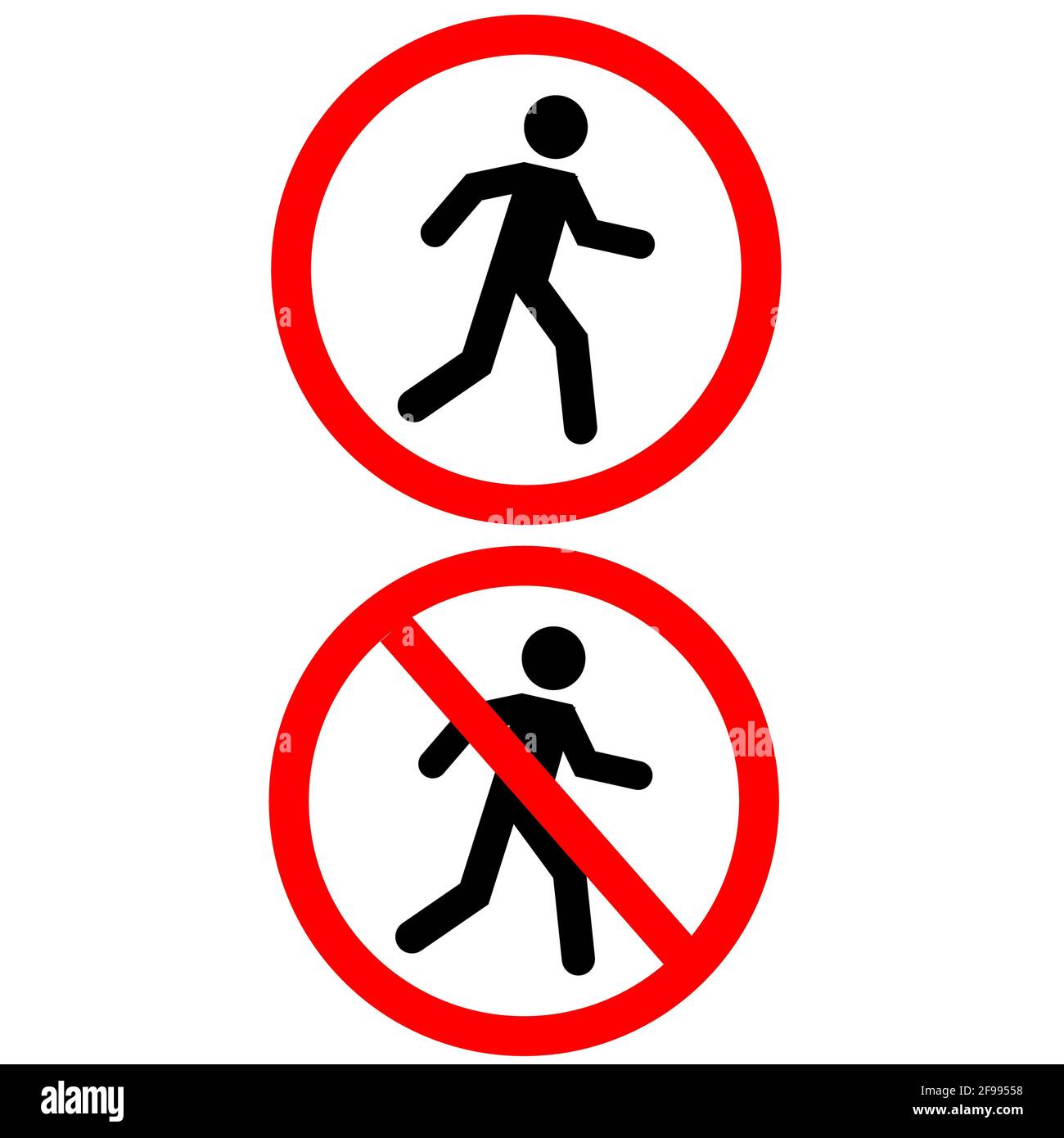 No walk icon access Cut Out Stock Images & Pictures - Alamy