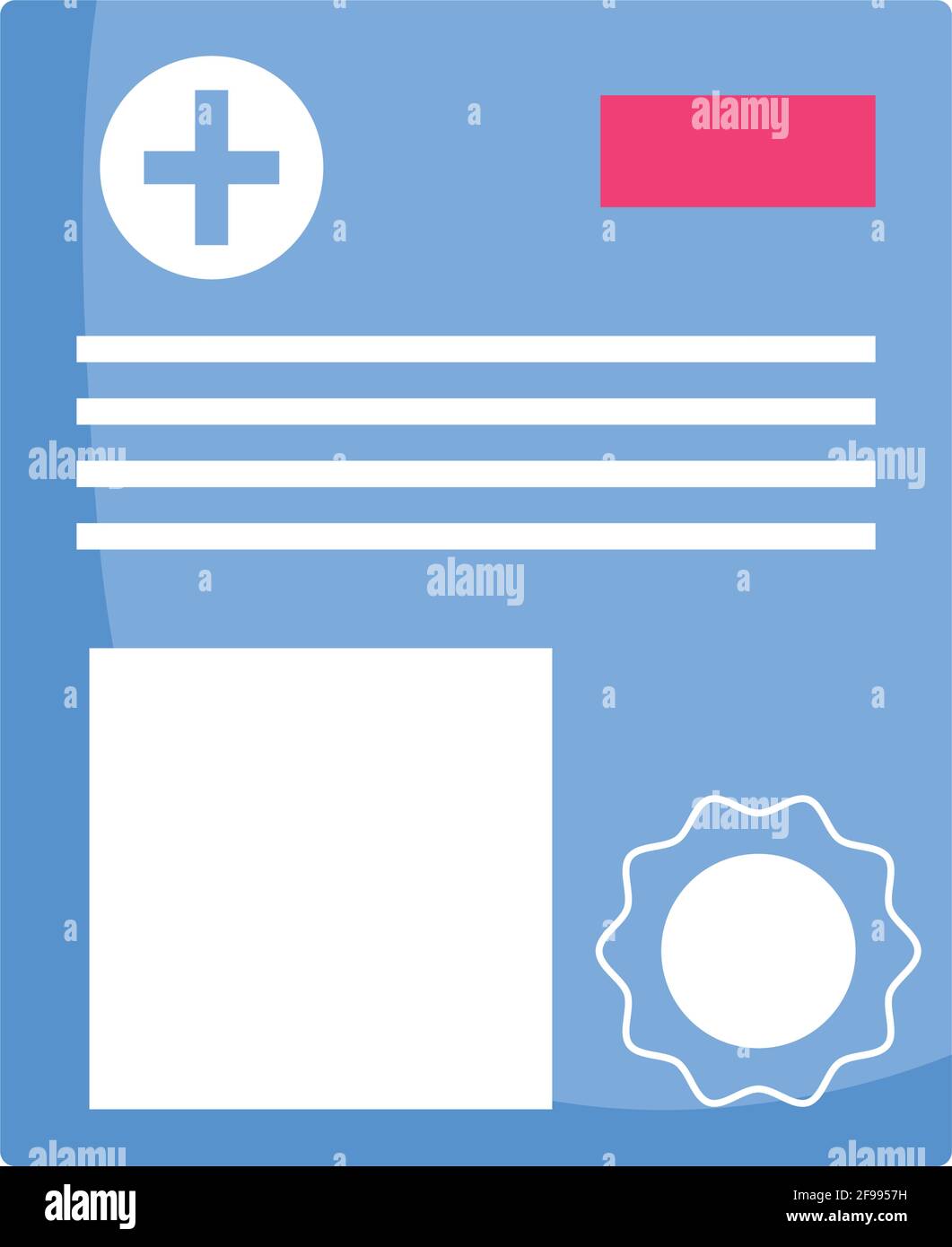medical document report isolated icon Stock Vector Image & Art - Alamy