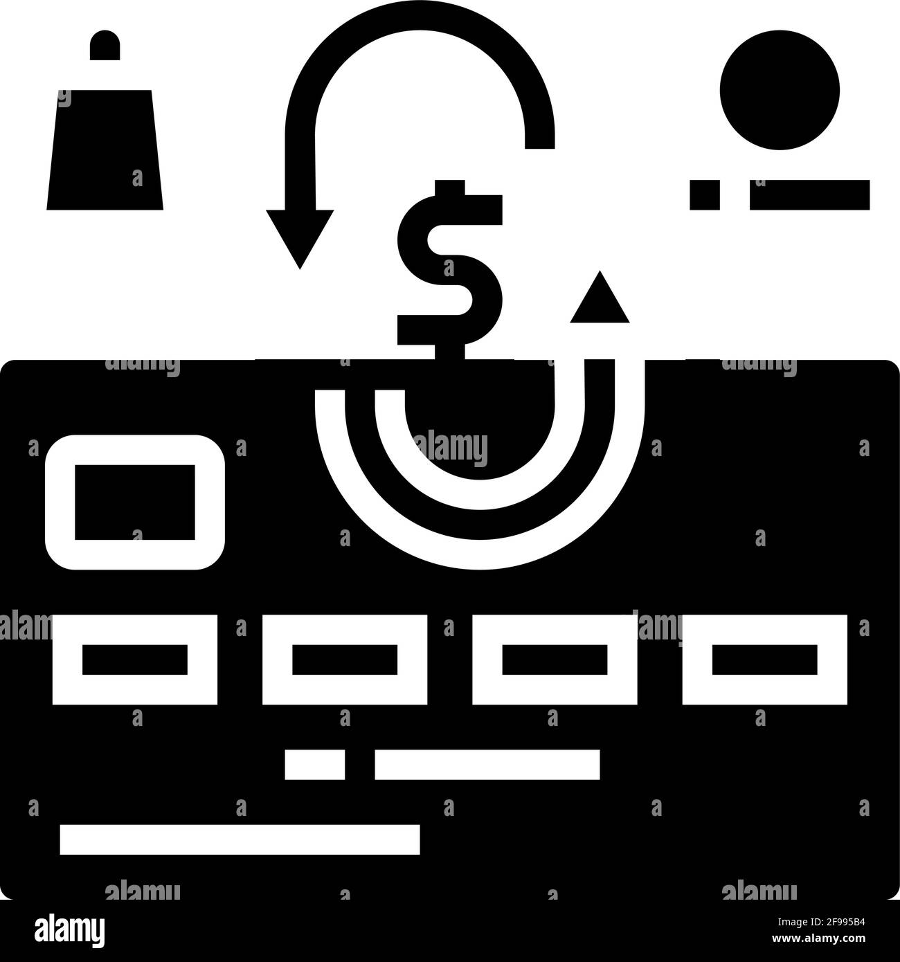 cash back card glyph icon vector illustration Stock Vector Image & Art ...