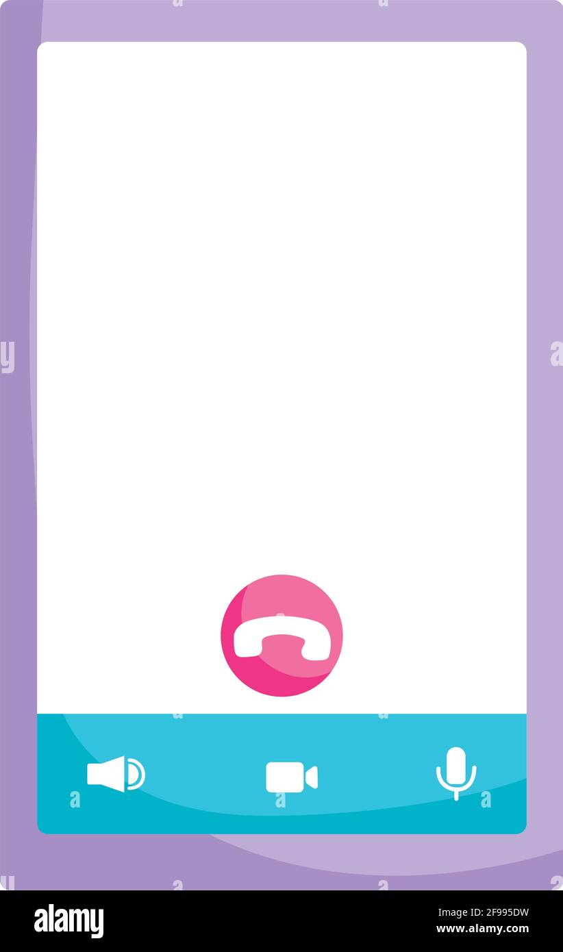 smartphone calling screen isolated icon Stock Vector Image & Art - Alamy