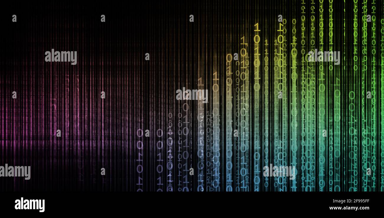 Binary Data Background as a Computer Technology Concept Stock Photo - Alamy