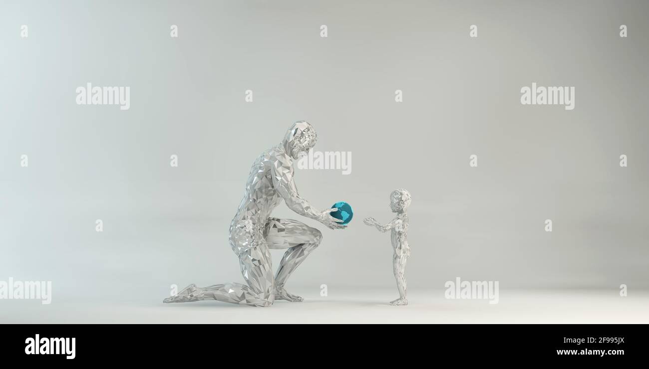 Passing on the Knowledge From One Generation to the Next Stock Photo ...