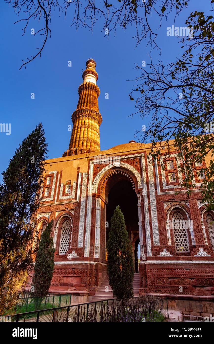 Qutub Minar is a highest minaret in India standing 73 m tall tapering ...