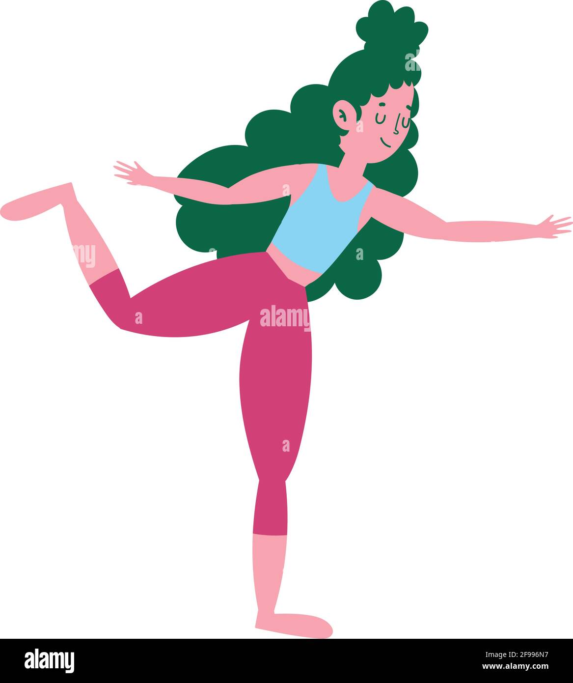 woman making exercise isolated icon Stock Vector Image & Art - Alamy