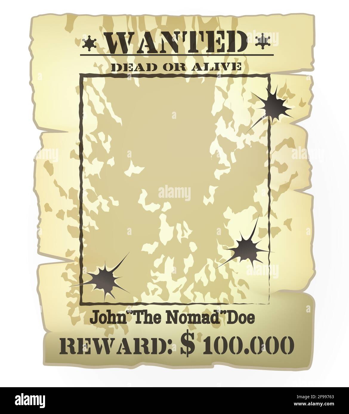 Wanted Poster Template Cut Out Stock Images & Pictures - Alamy
